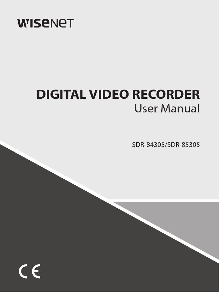 Digital Video Recorder: User Manual | PDF | Electromagnetic ...