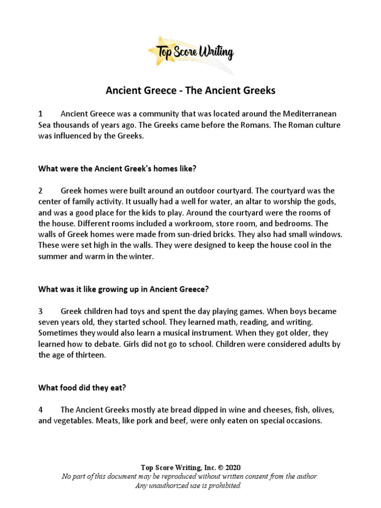 Ancient Greece: Culture and Society Overview | PDF | Sparta | Swimming ...