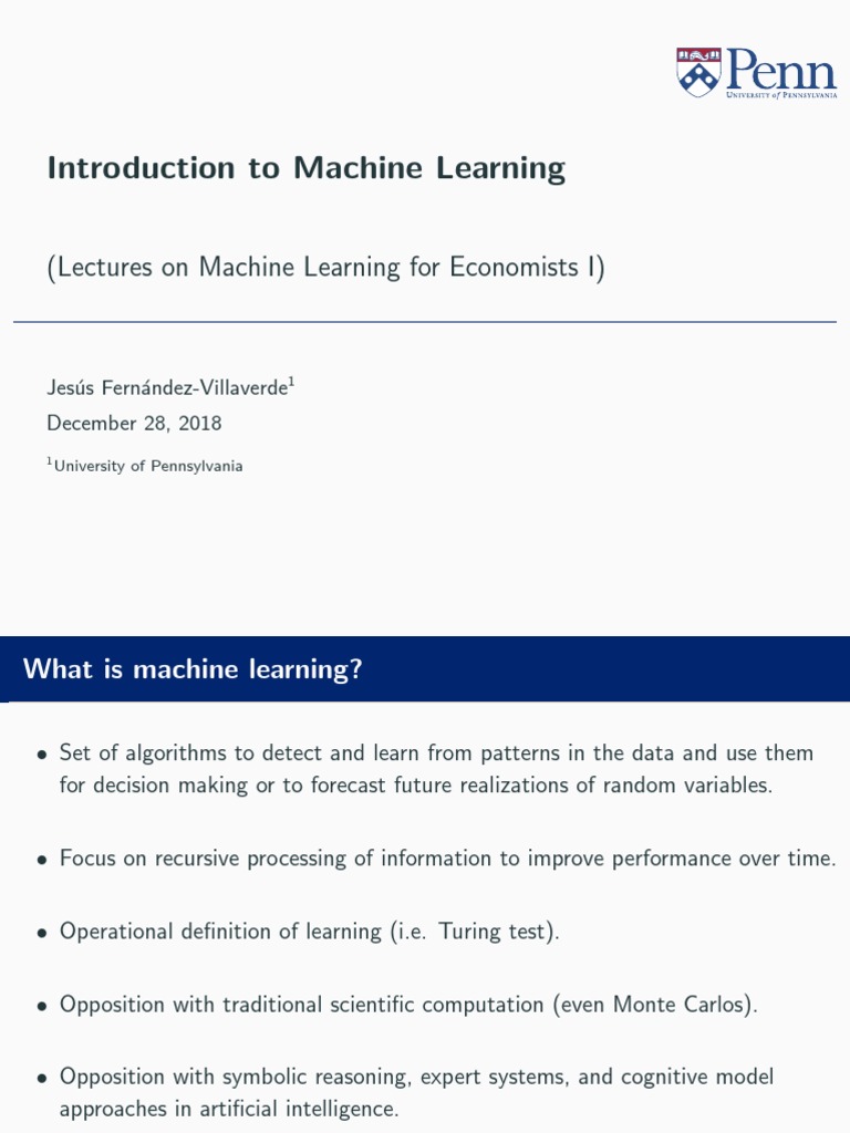 Lectures Machine Learning | PDF | Machine Learning | Unrest