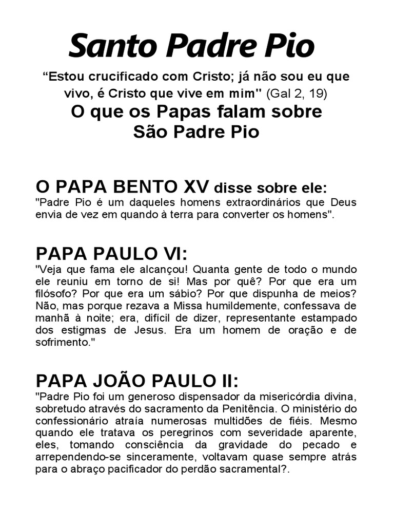 DEVOCIONÁRIO NOVO DE SANTO PADRE PIO | PDF | Rosário | Oração