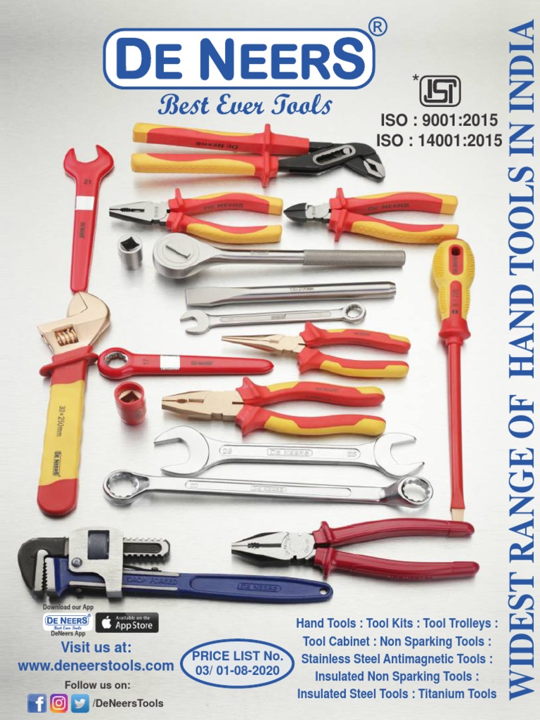 De Neers Tools Price List 2025 | PDF | Machines | Metalworking