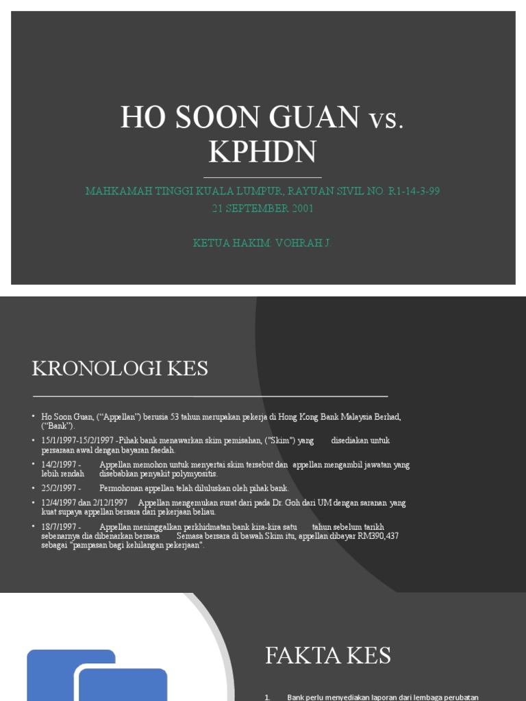 Ho Soon Guan Vs KPHDN | PDF