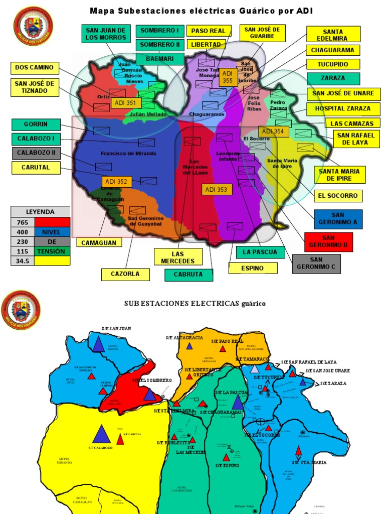 Mapa Sub Estcaciones Guarico | PDF