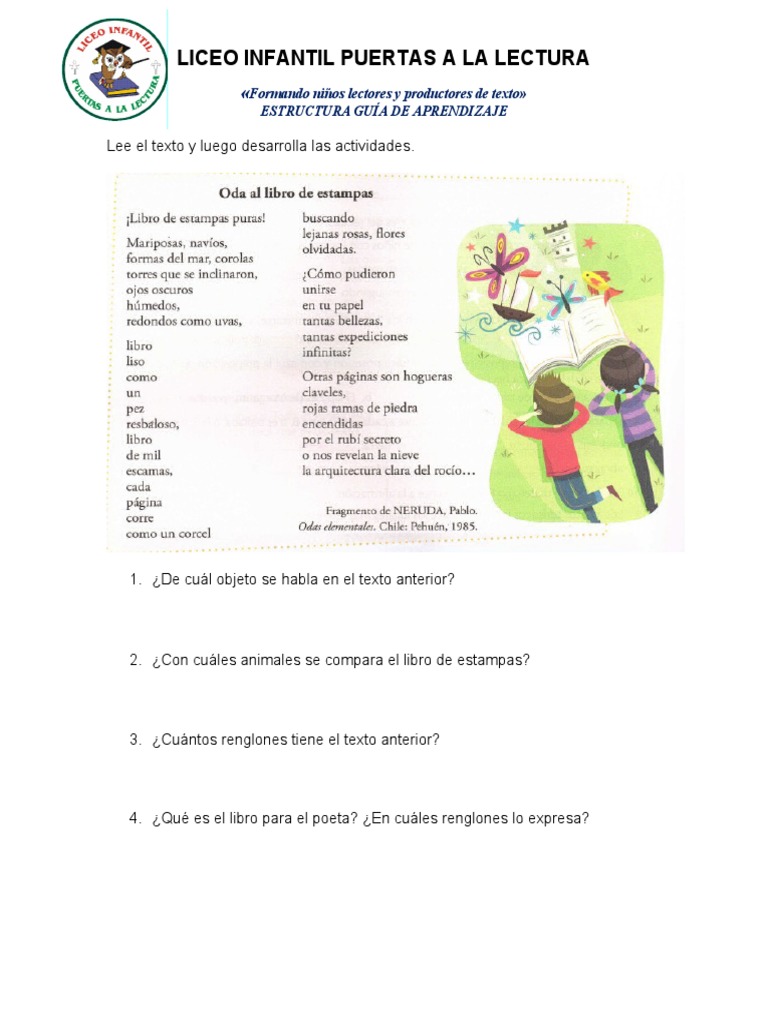 Actividades de Género Lírico en Primaria | PDF | Poesía