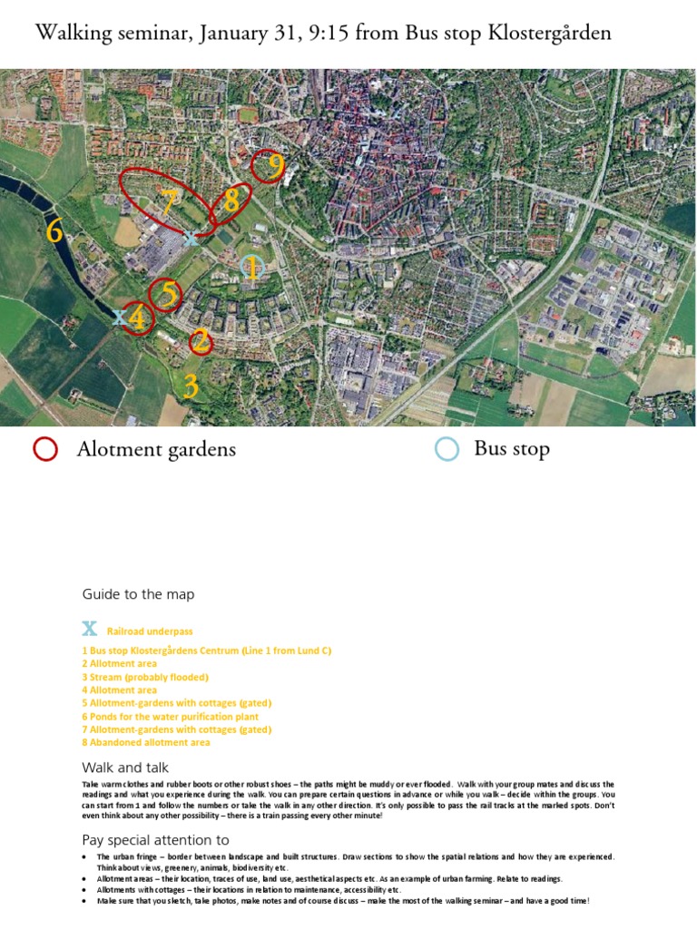 Walking Seminar - Map and Instructions | PDF