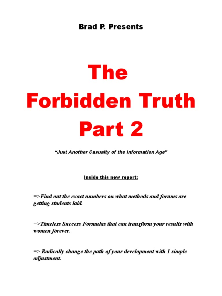 Forbidden Truth Part 2 PDF | Download Free PDF | Psychological Concepts