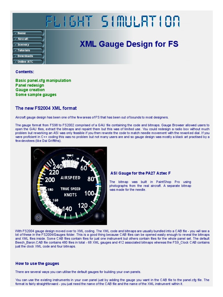 XML Gauge Design For FS | PDF | Airspeed | Icon (Computing)