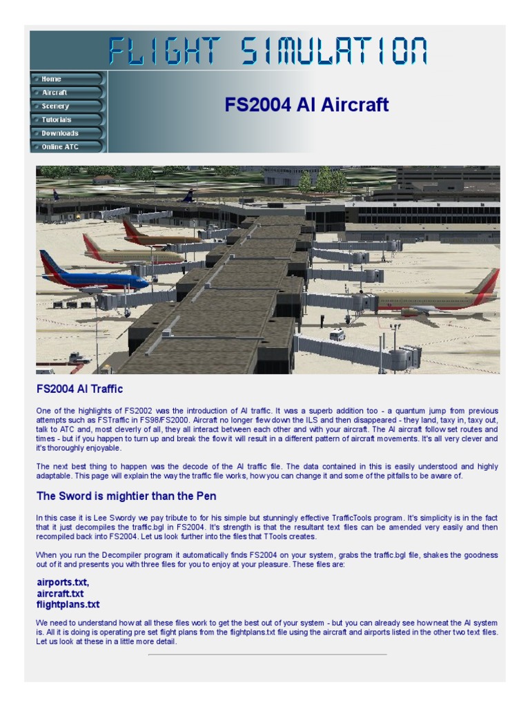 FS2004 AI Aircraft | PDF | Instrument Flight Rules | Air Traffic Control