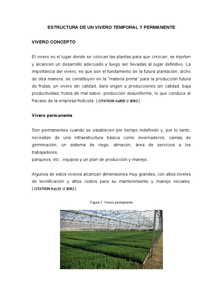Estructura de Un Vivero Temporal y Permanente | PDF | Clima | Riego