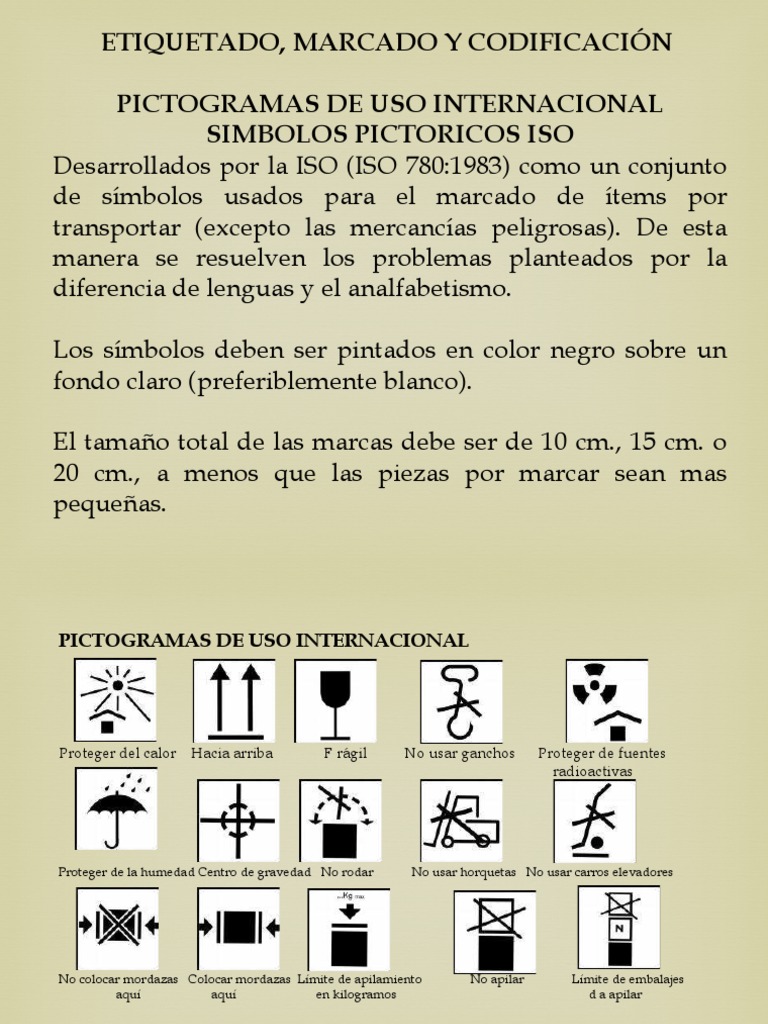 Pictogramas ISO para Embalaje Internacional | PDF