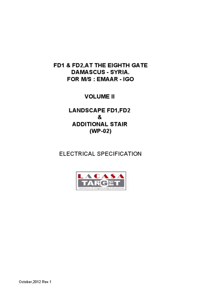 Electrical Specification Overview | PDF | Electrical Wiring ...