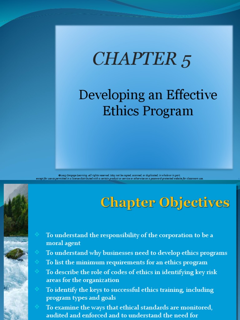 Chapter 5 - Developing An Effective Ethics Program | PDF | Value ...