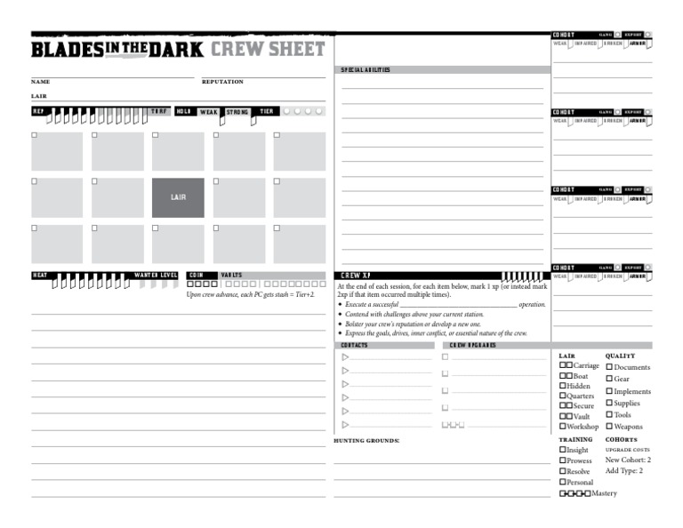 Crew Advancement Tracker | PDF | Leisure | Sports