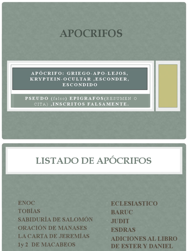 5 - Apocrifos | PDF | Biblia | Literatura antigua