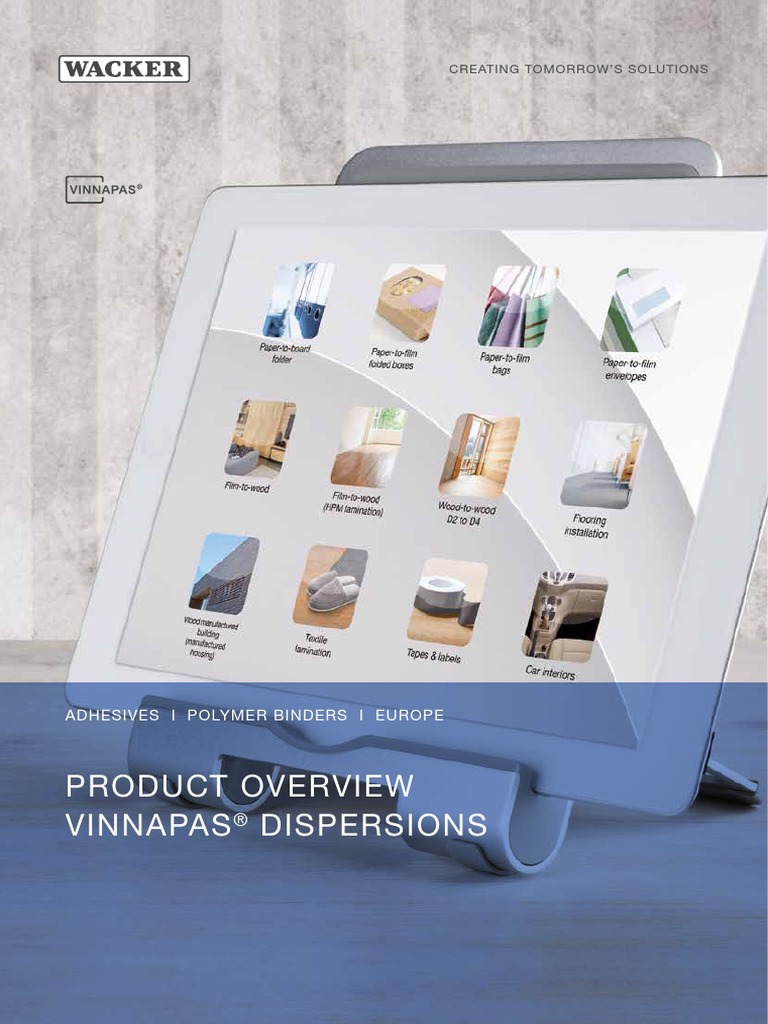 Product Overview Vinnapas Dispersions: Adhesives I Polymer Binders I ...