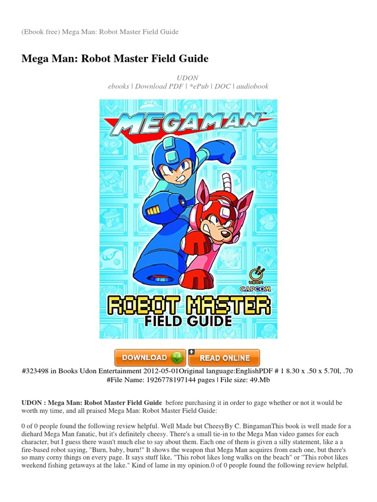Mega Man: Robot Master Field Guide: Udon Ebooks - Download PDF - Epub - Doc - Audiobook | PDF ...