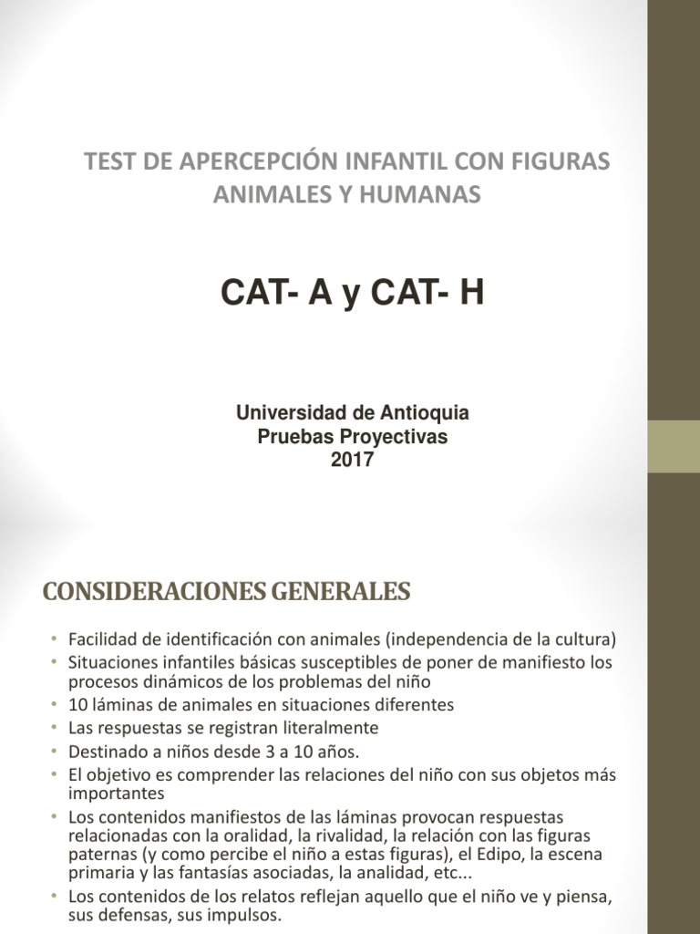 Presentacion (CAT-A y CAT-H) | PDF | Complejo de Edipo | Carné de identidad