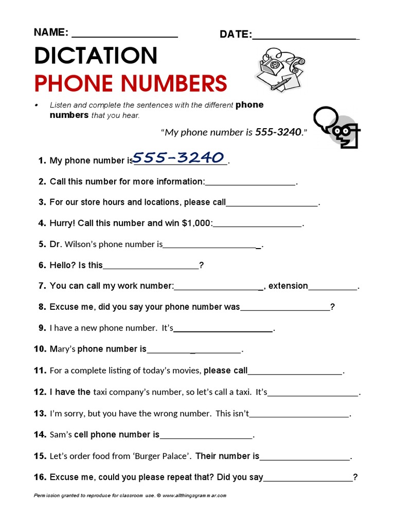 Phone Numbers | PDF