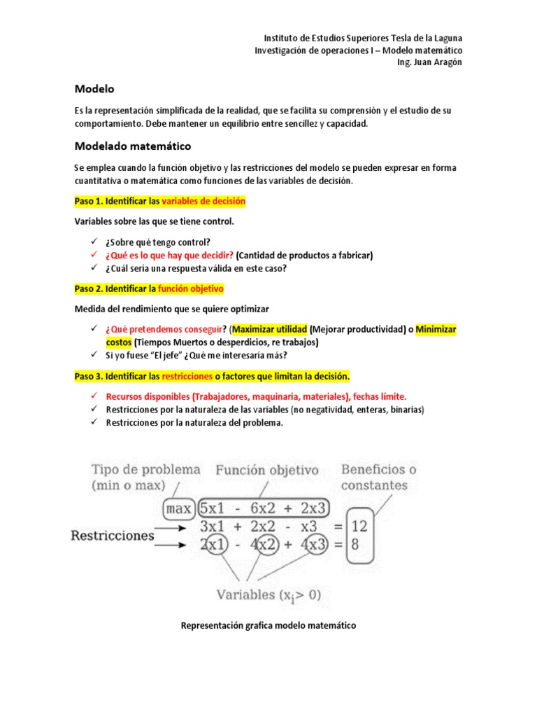 Modelo Matematico | PDF