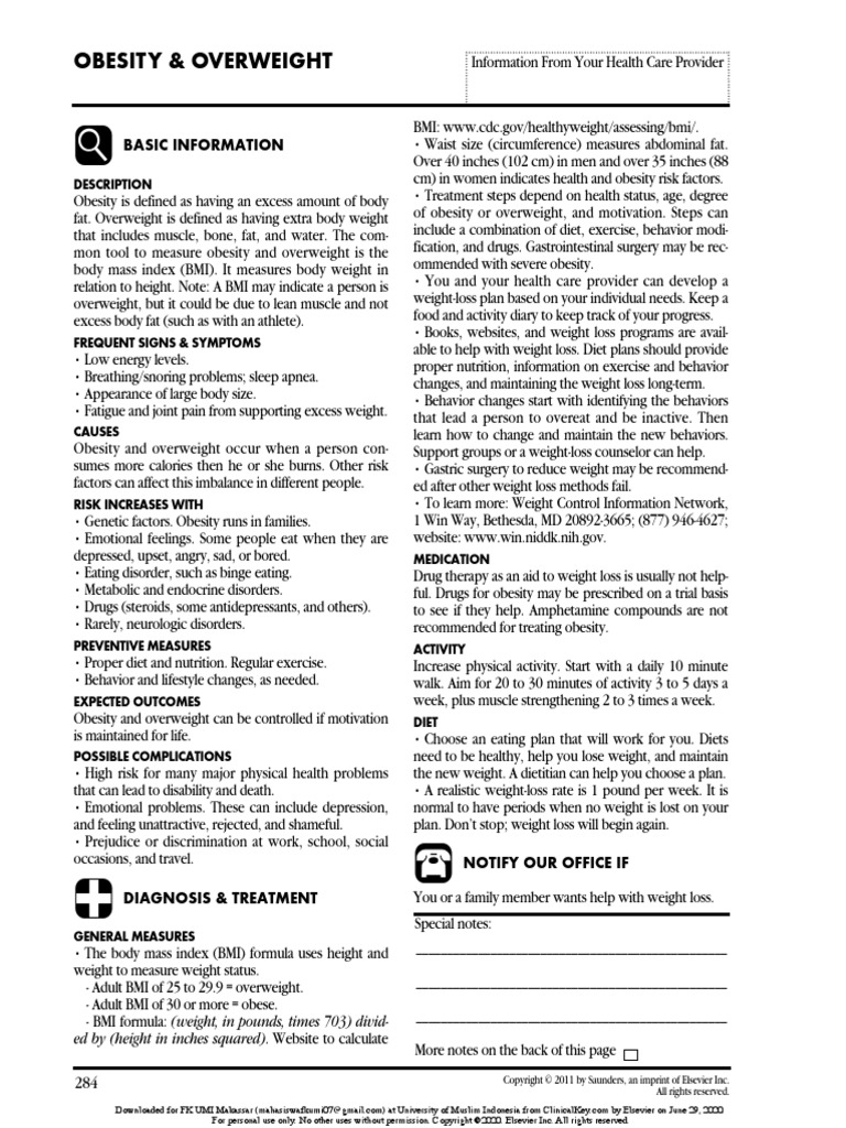 Obesity & Overweight: Basic Information | PDF | Obesity | Weight Loss