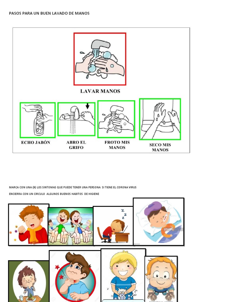 Actividad #1 Pasos para Un Buen Lavado de Manos | PDF