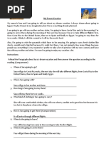 My Dream Holiday Writing Guide | PDF