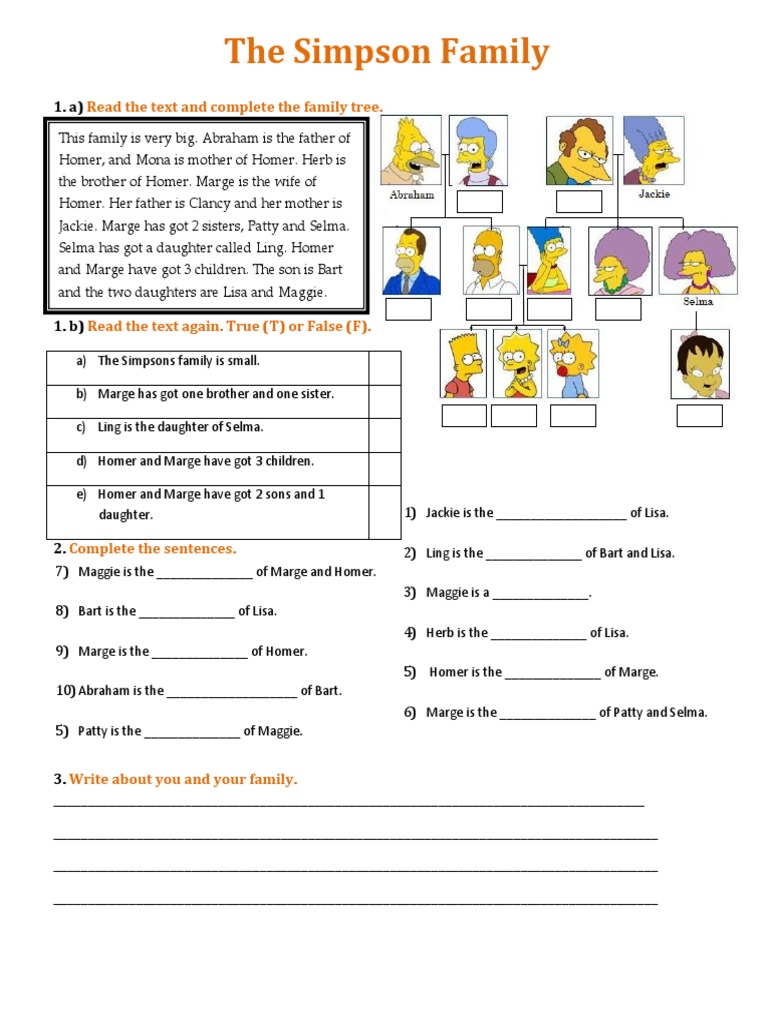 Simpson Family Homework | PDF | Language Arts & Discipline
