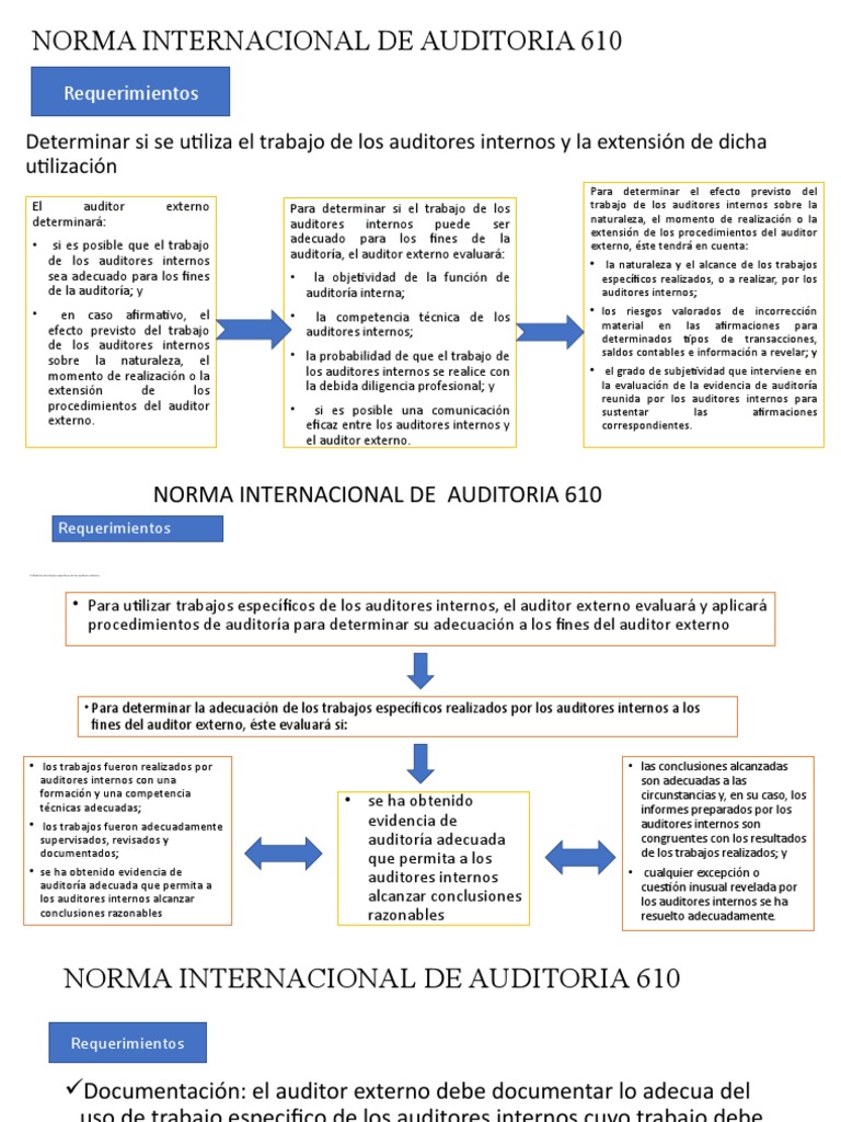 Requerimientos Nia 610 | PDF | Contralor | Auditoría