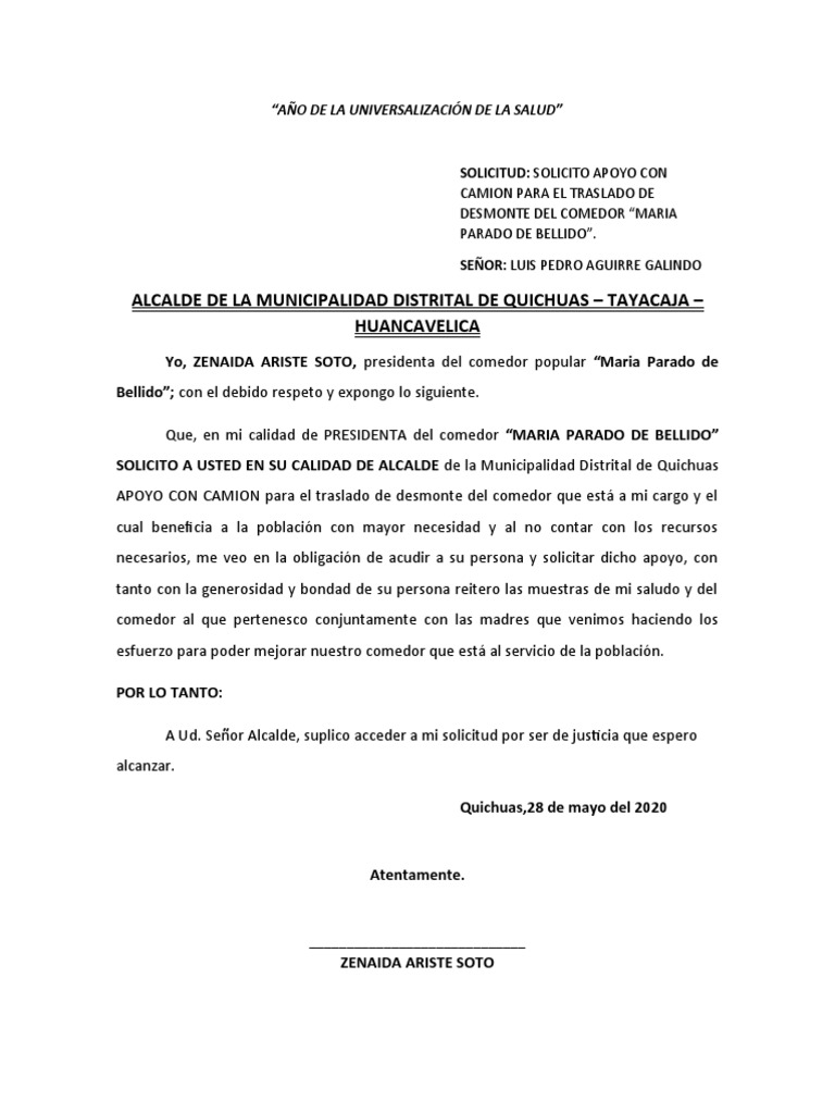 Solicitud Comedor | PDF