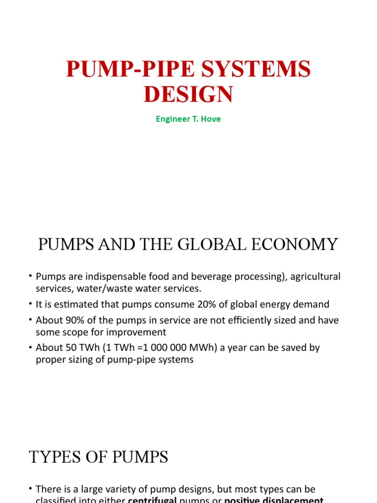 Pump-Pipe Systems Design-1 | PDF | Photovoltaic System | Viscosity