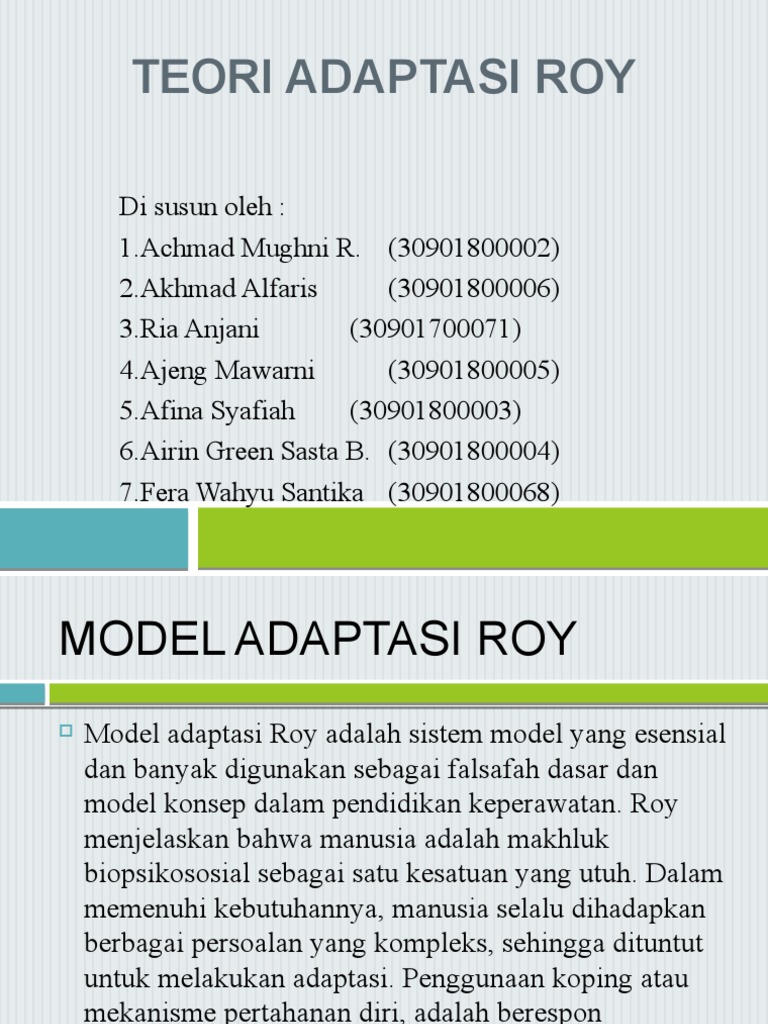 Model Adaptasi Roy dalam Keperawatan | PDF | Sains & Matematika