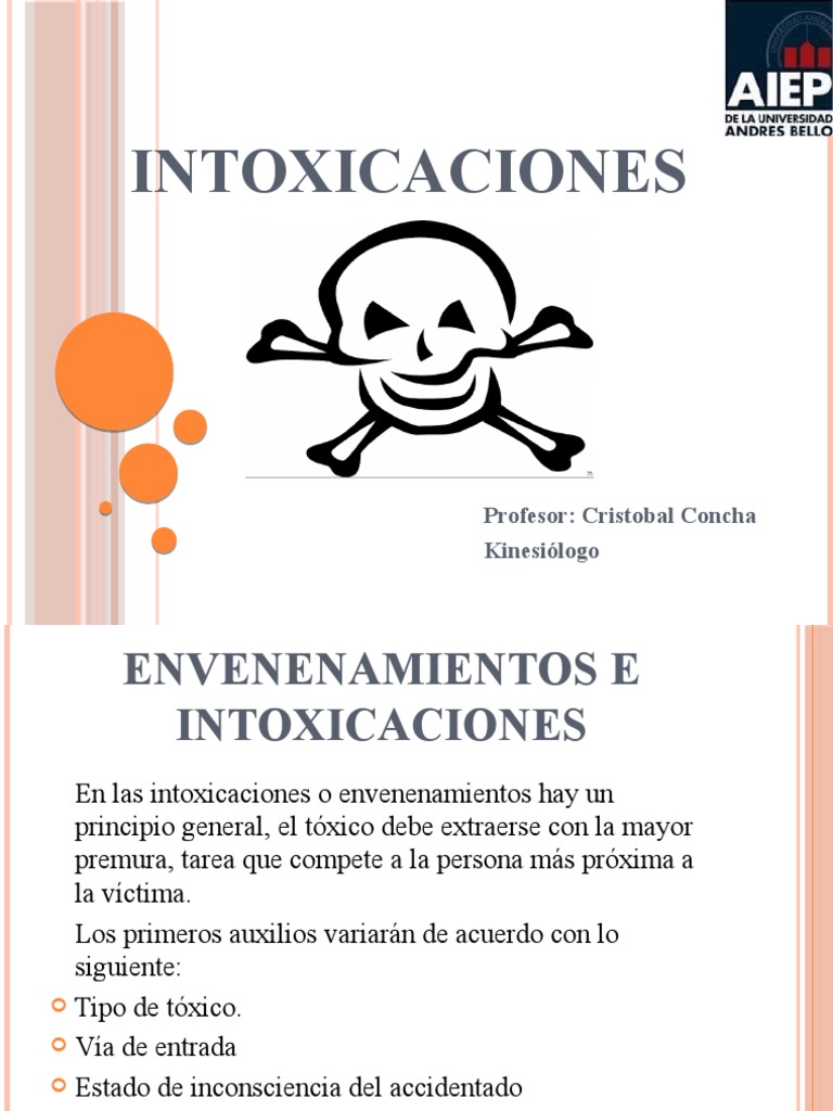 INTOXICACIONES | PDF | Primeros auxilios | Reanimación cardiopulmonar