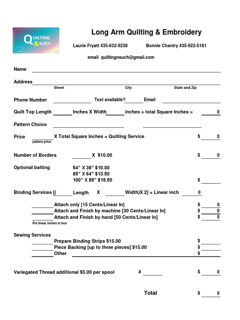 Quilt Form | PDF