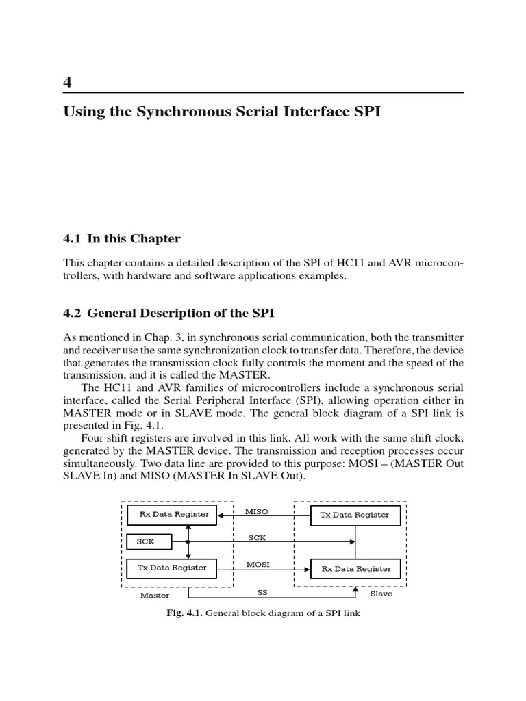 4 Using The Synchronous Serial Interface SPI: 4.1 in This Chapter | PDF ...