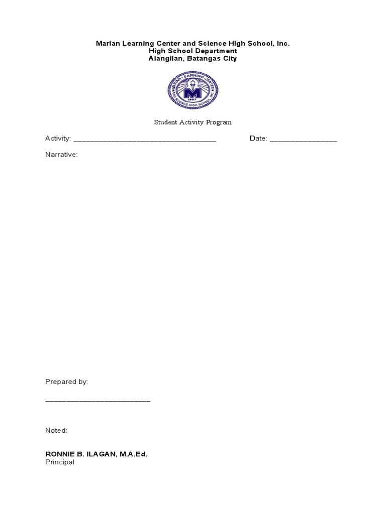 Activity Report Template | PDF