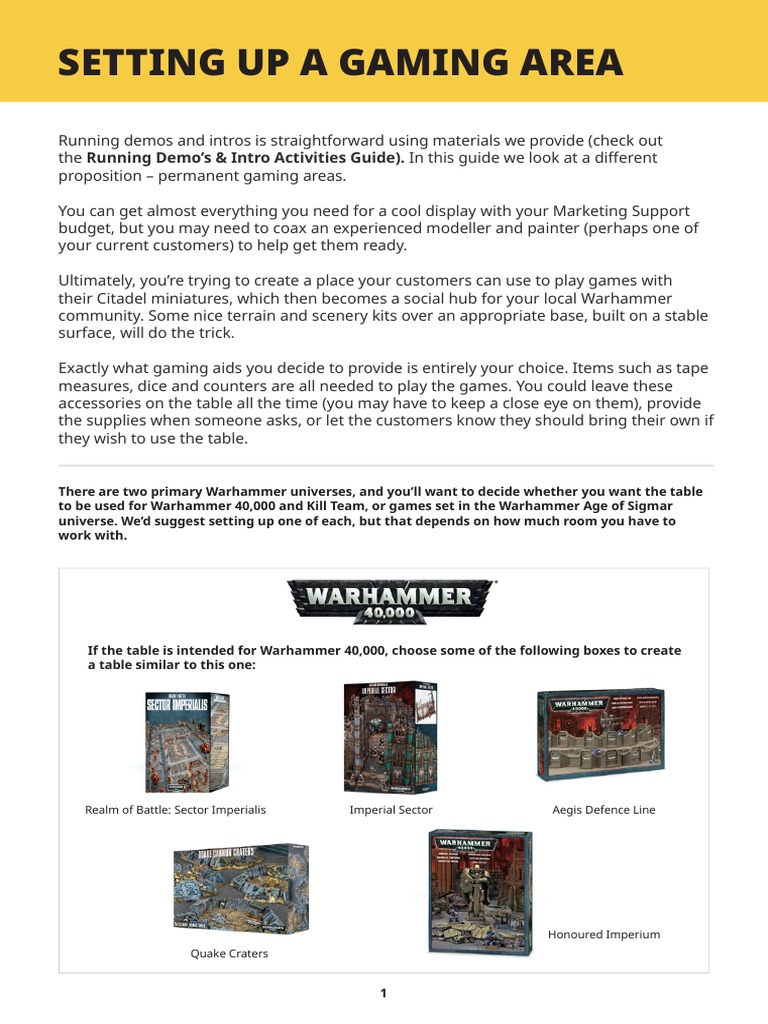 3.setting Up A Gaming Area | PDF | Gaming | Leisure