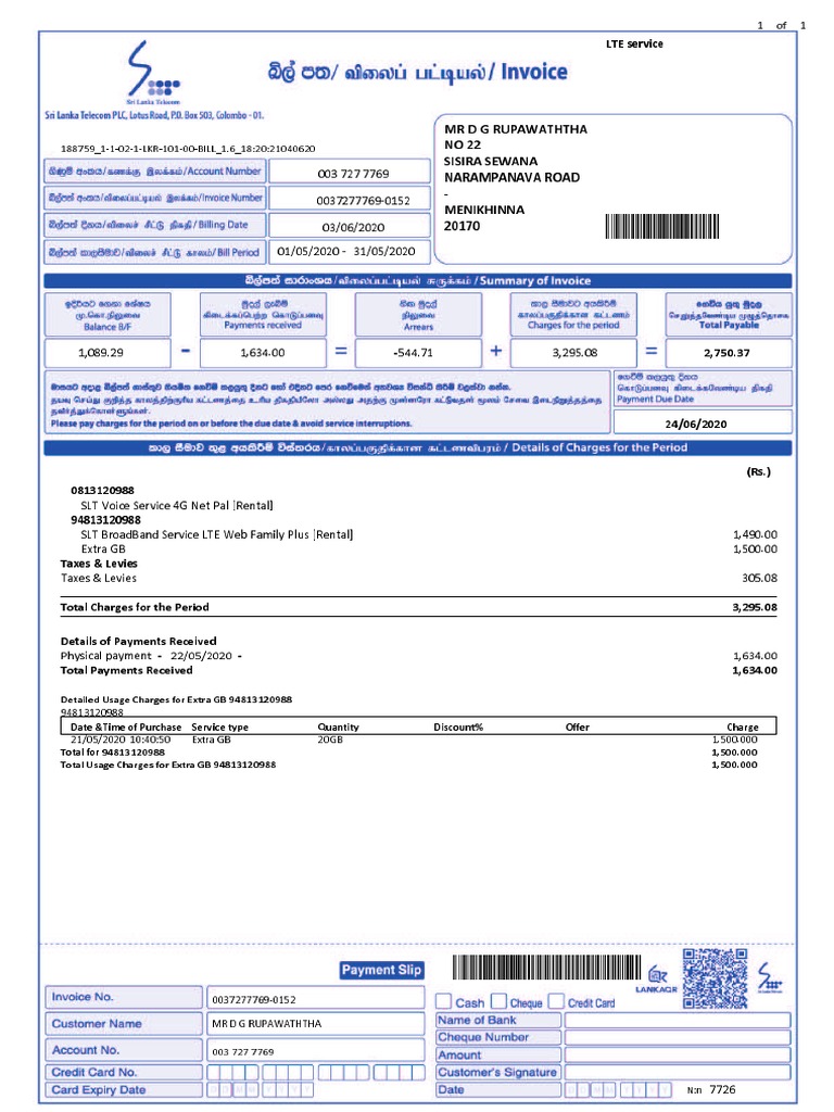SLT eBill-00372777690152Image | PDF | Government Finances | Taxes