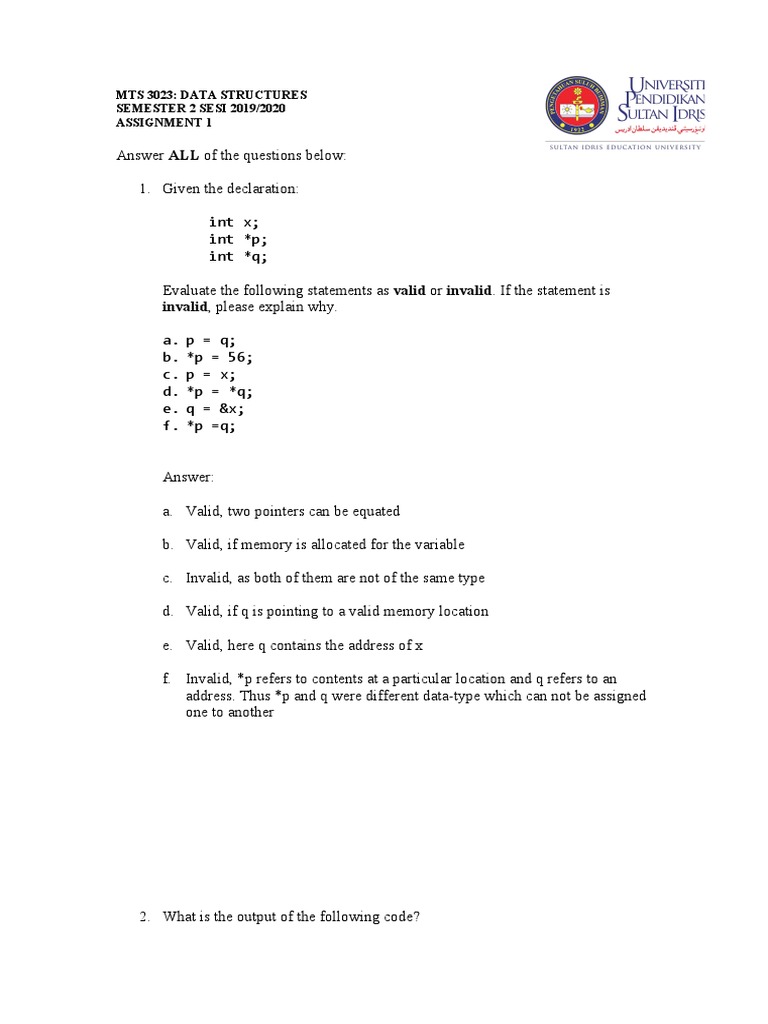 Data Structure Assignment 1 | PDF | Algorithms And Data Structures | Software Engineering