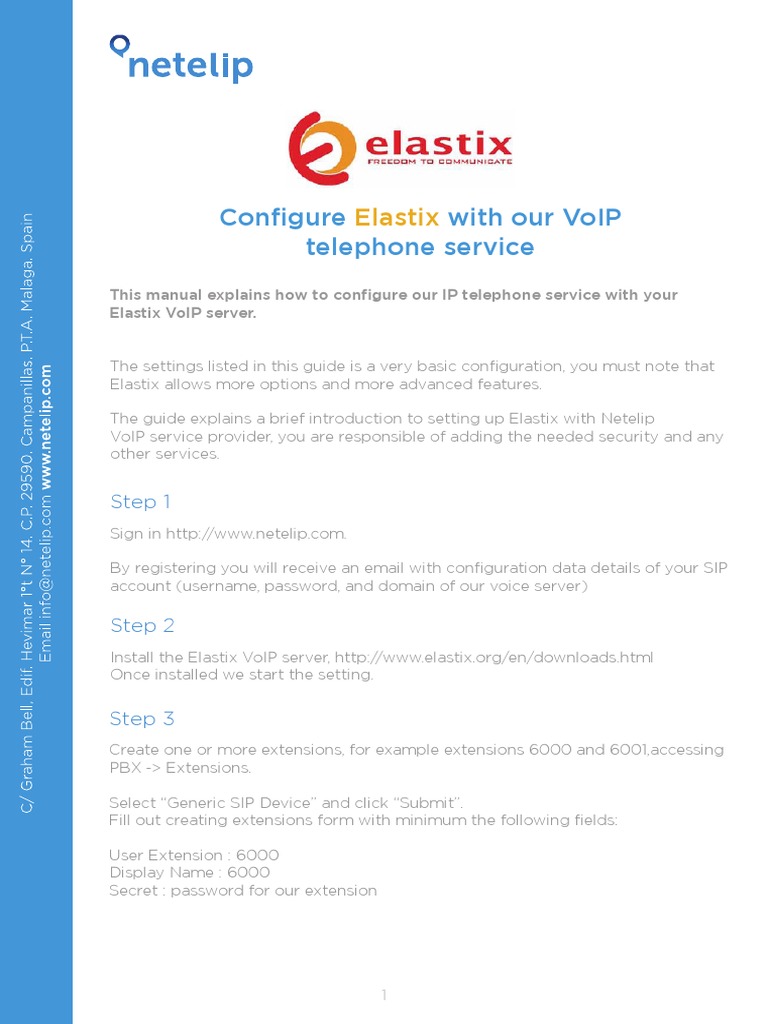 Elastix PDF | PDF | Session Initiation Protocol | Voice Over Ip
