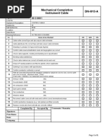Cable Inspection Check List | PDF | Wire | Electrical Wiring