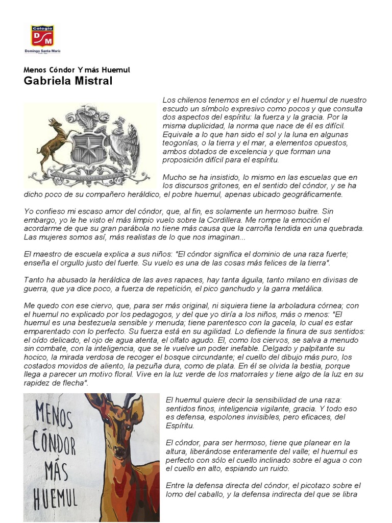 Menos Cóndor, Más Huemul en Chile | PDF | Poesía | Ficción general