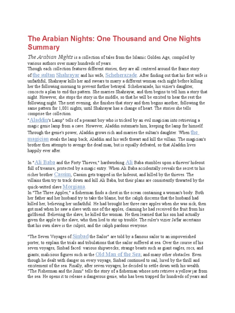 The Arabian Nights: One Thousand and One Nights | PDF | One Thousand ...