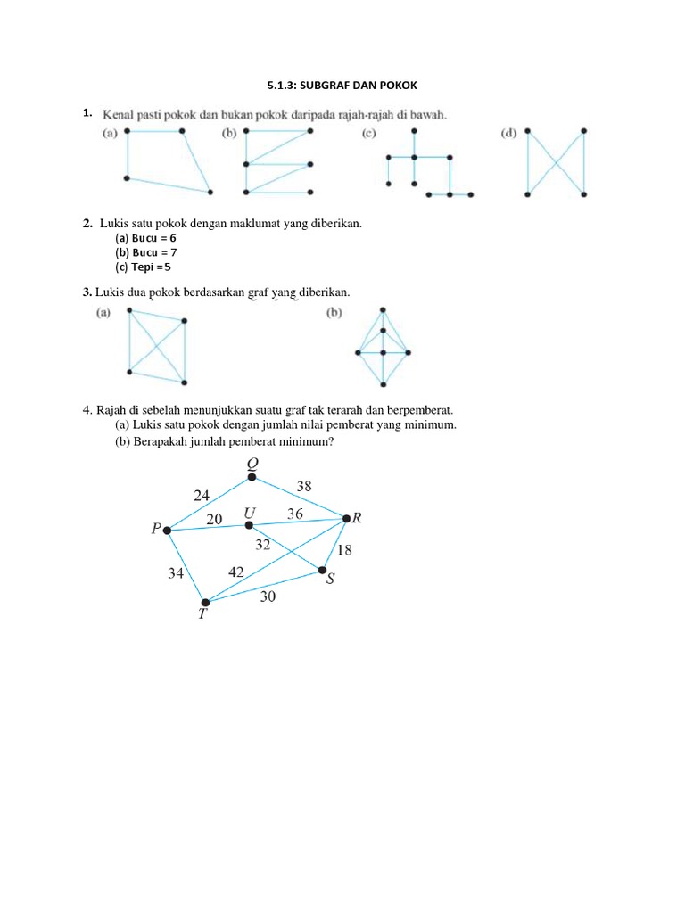 Latihan Menggambar Pokok Graf | PDF
