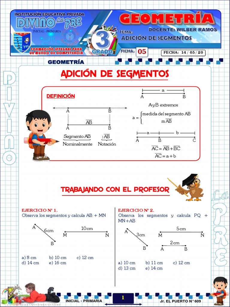 05 Adición y Sustracción de Segmentos PDF | PDF | Ajedrez | Enseñanza de matemática