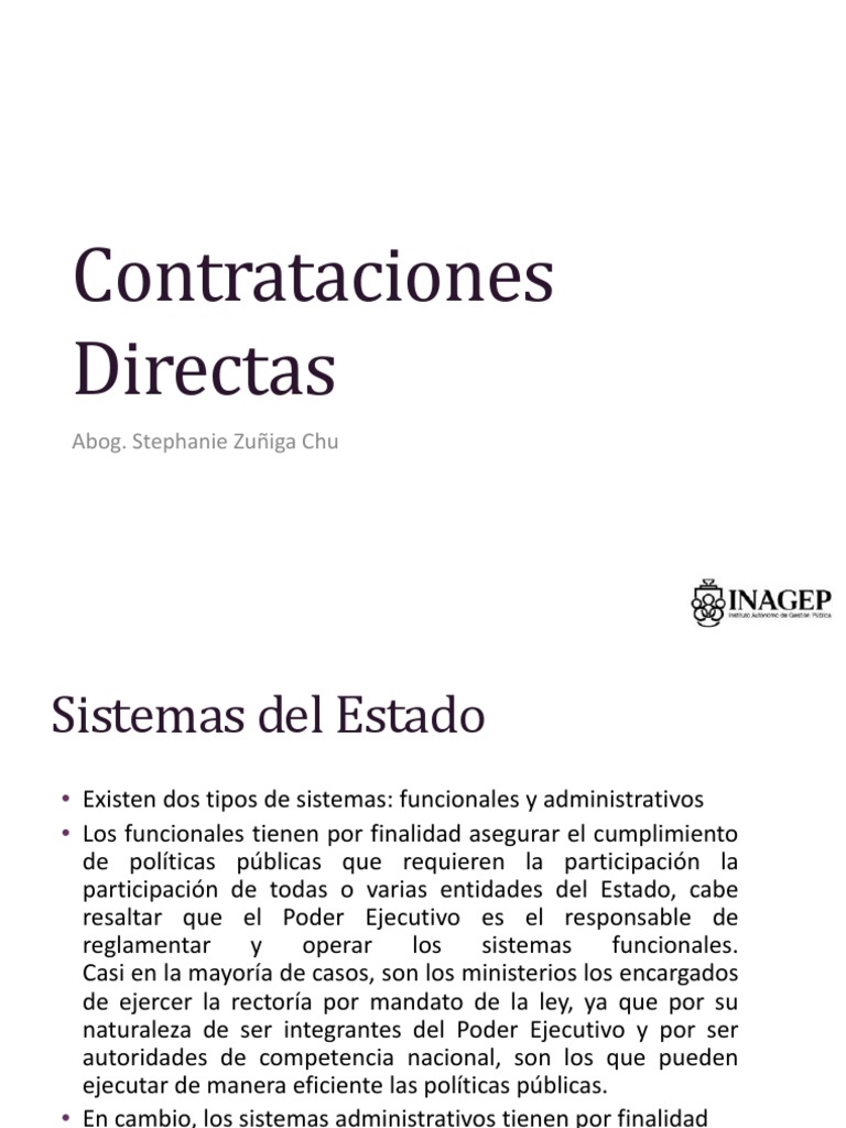 Contratación Directa del Estado | PDF | Administración Pública ...