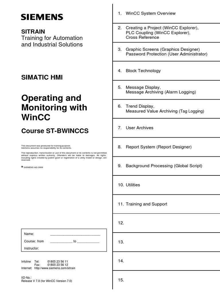 Operating and Monitoring With Wincc: Simatic Hmi | PDF | Internet ...