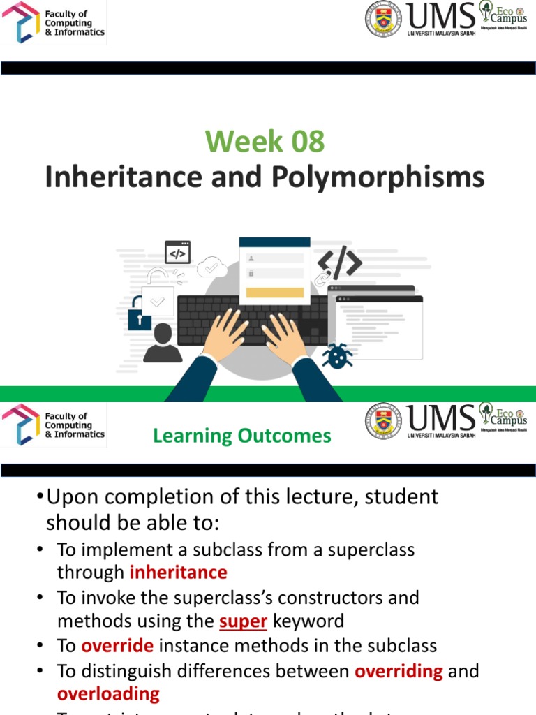 Week08 Inheritance And Polymorphism Min Pdf Pdf Inheritance Object