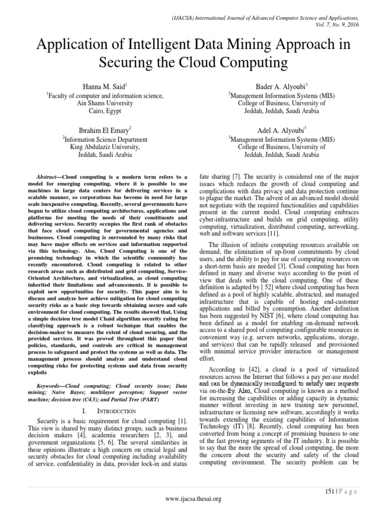 Paper 21 Application Of Intelligent Data Mining Approach In Securing 1 2974