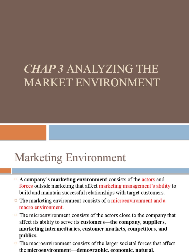 Chap 3-Analyzing Marketing Environment | PDF | Marketing | Economies