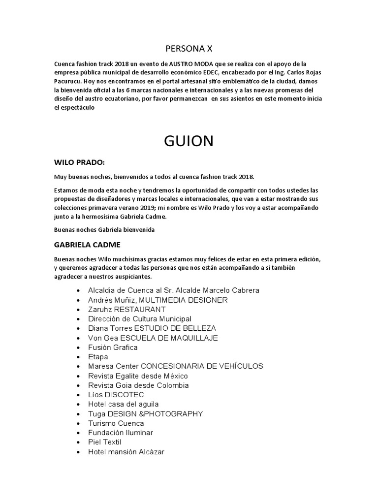 Guion CFT | PDF | Moda | Tendencias culturales
